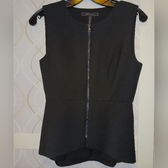 BCBGMaxAzria | Jackets & Coats | Bcbg Black Vest Career Evening Office ...